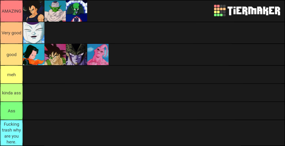 Dragonball Z characters! Tier List (Community Rankings) - TierMaker