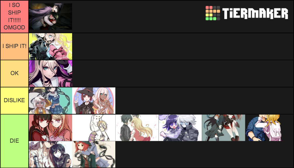 DRV3 SHIPS!!!!!!!!!!!! Tier List (Community Rankings) - TierMaker