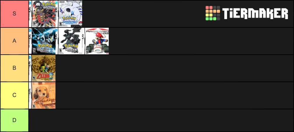 DS games Tier List (Community Rankings) - TierMaker