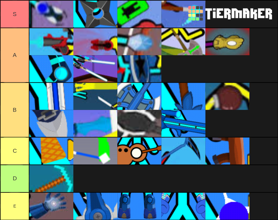 Duelist Stickman Weapons 2020 Tier List (Community Rankings) - TierMaker