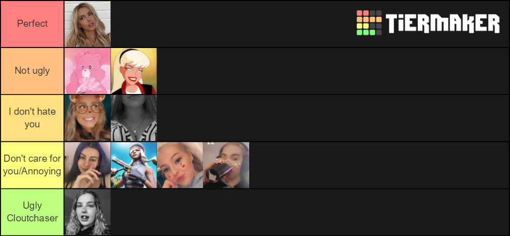 E-Girl Tierlist Tier List (Community Rankings) - TierMaker