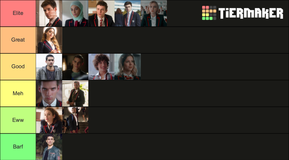 Elite Characters (S1-3) Tier List (Community Rankings) - TierMaker