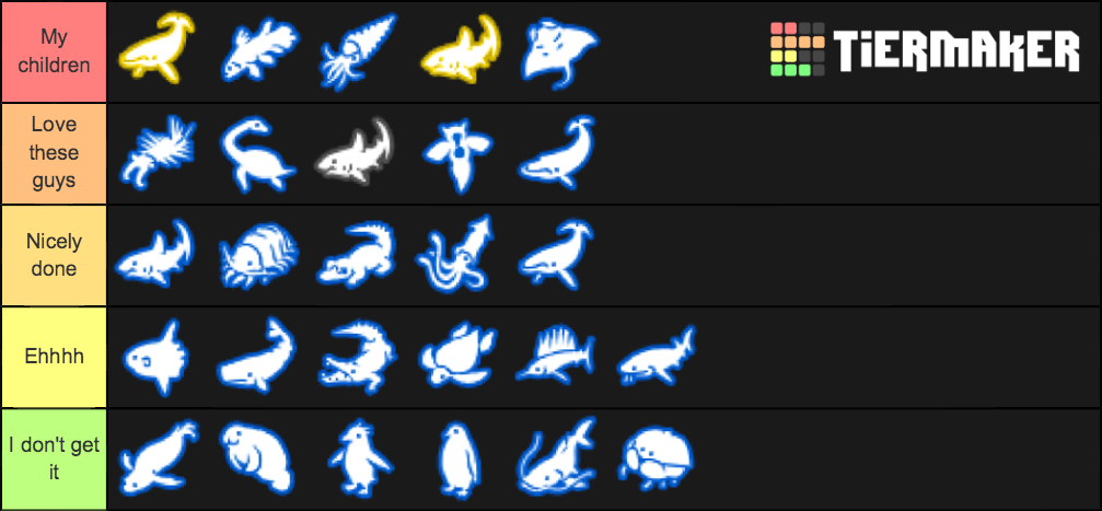 Endless Ocean Legendary Creatures Tier List (Community Rankings ...