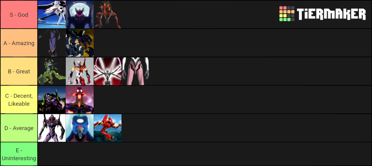 evangelion units Tier List (Community Rankings) - TierMaker