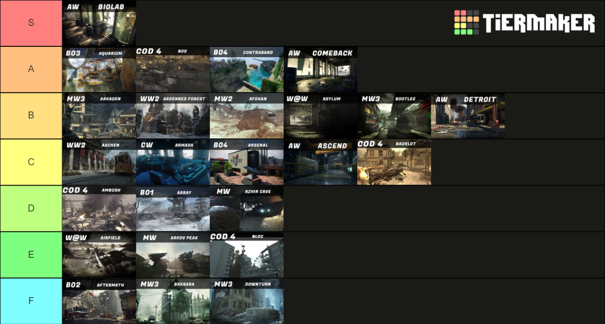 EVERY COD BASE MAP Tier List (Community Rankings) - TierMaker