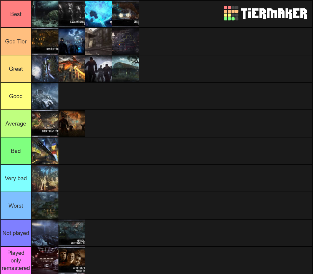 Black ops Zombies World at war - Bo 3 EVERY MAP *NEW* Tier List ...