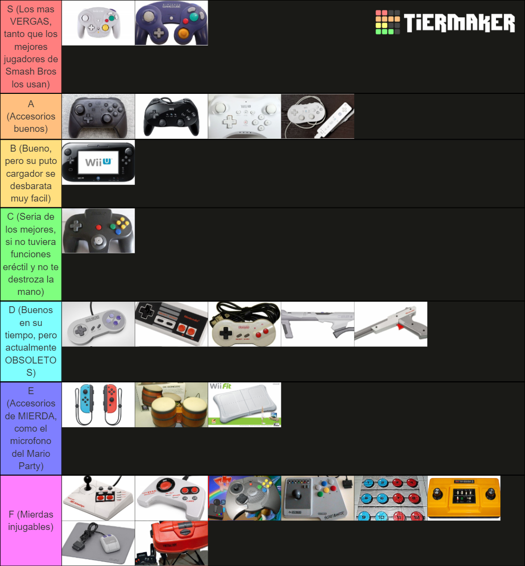 Every Nintendo Controller Tier List (Community Rankings) - TierMaker
