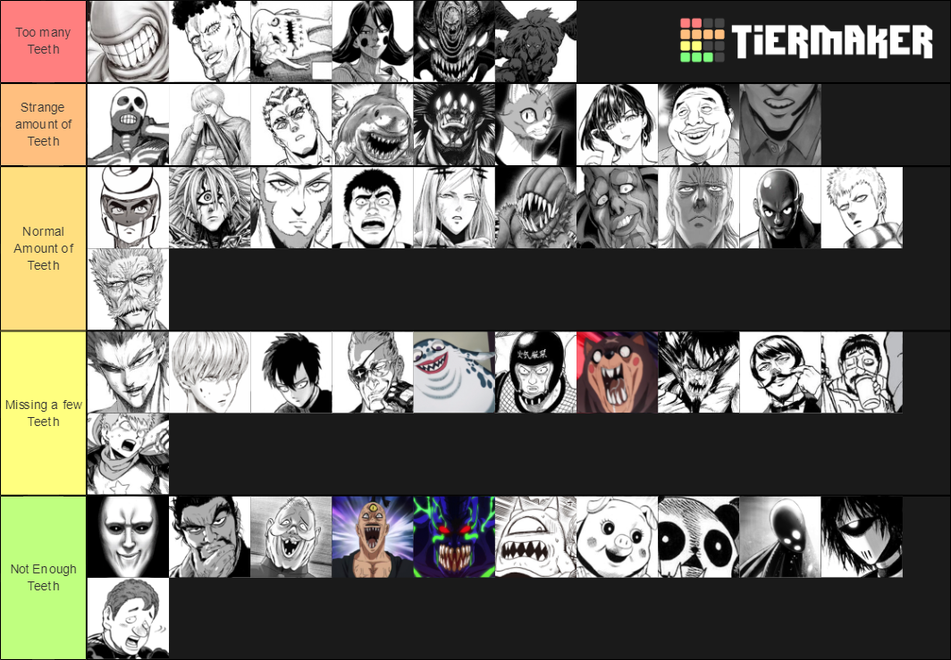 Every OPM character Tier List (Community Rankings) - TierMaker