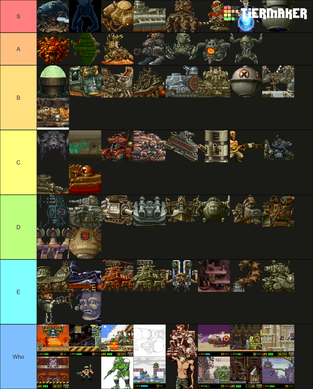 favorite metal slug boss Tier List (Community Rankings) - TierMaker