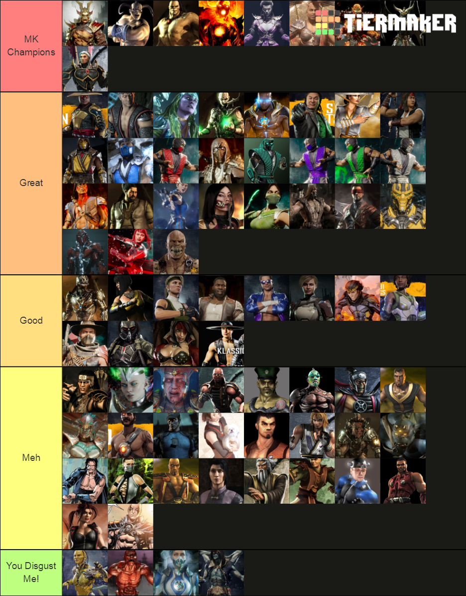 Favorite Mortal Kombat Characters (Updated July 2019) Tier List ...