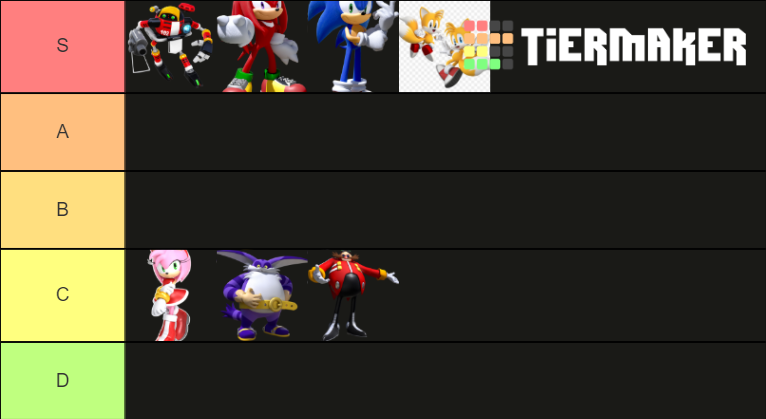 Favorite Sonic characters Tier List (Community Rankings) - TierMaker