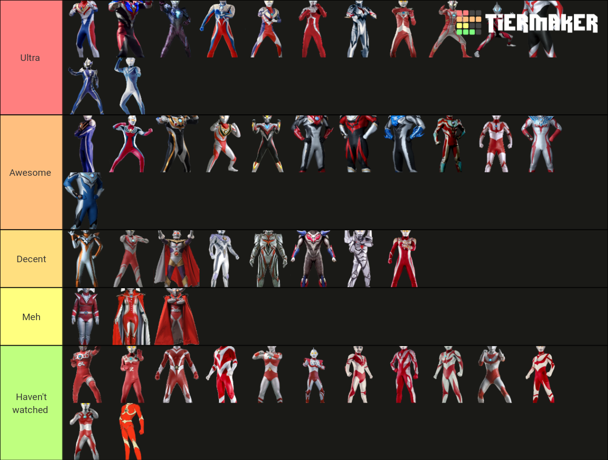 Favorite Ultraman Tier List (Community Rankings) - TierMaker