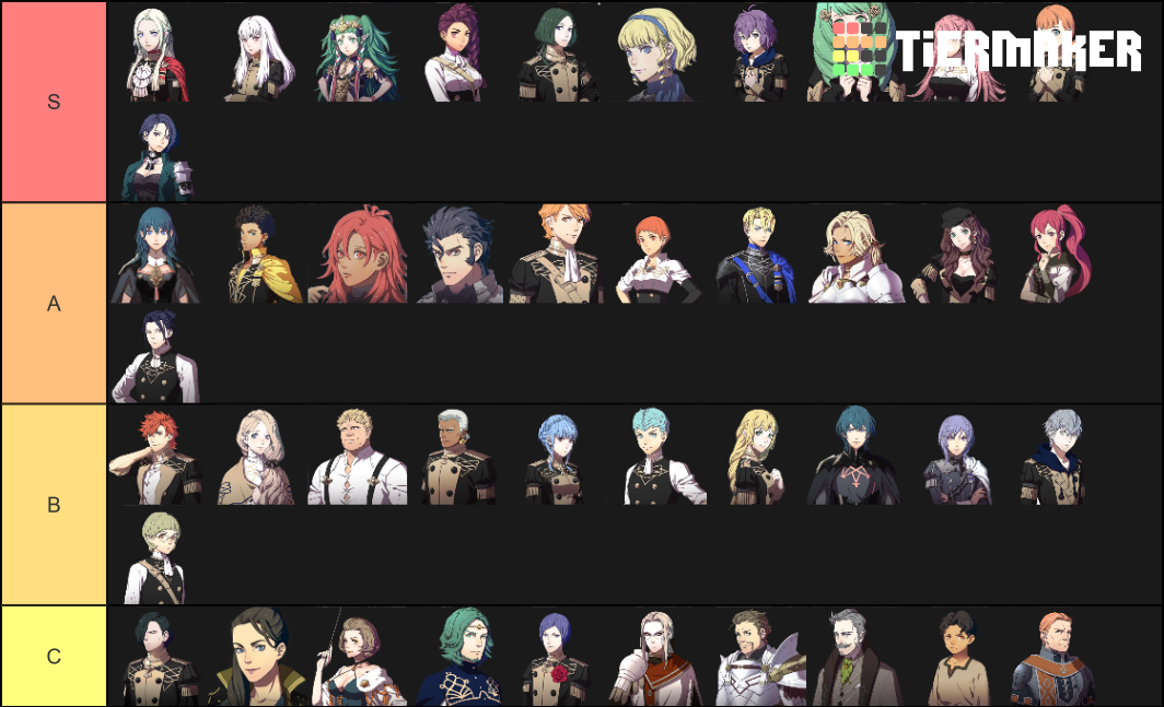 FE Three Houses All Characters (pre/post) Tier List (Community Rankings) - TierMaker