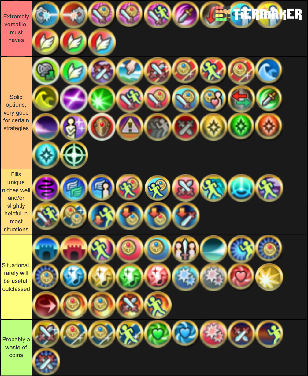 FEH Sacred Seals Tier List (Community Rankings) - TierMaker