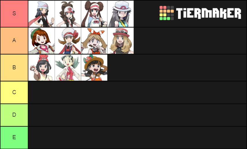 Female pokemon trainer design Tier List (Community Rankings) - TierMaker