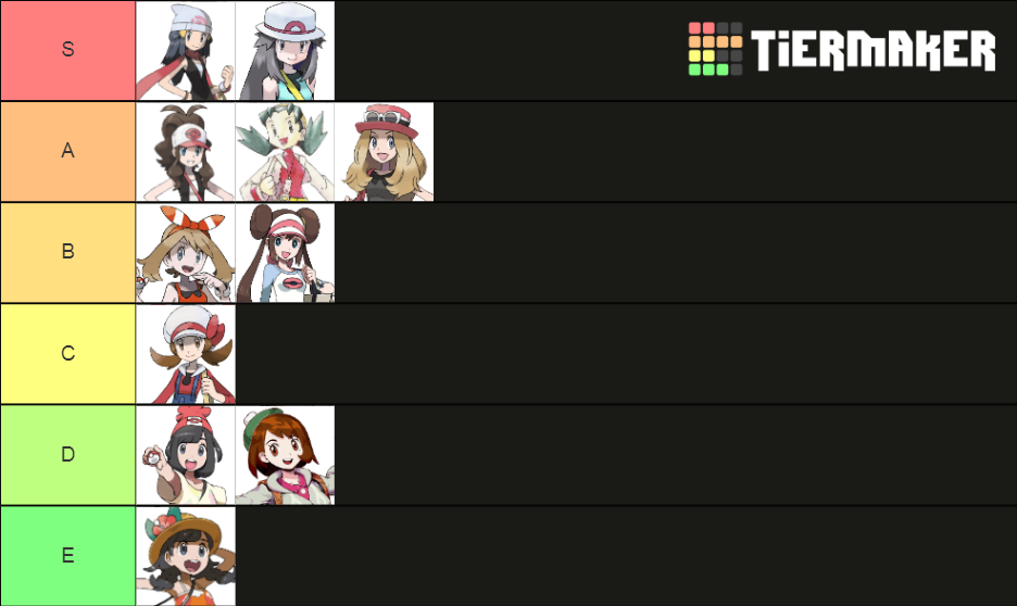 Female pokemon trainer design Tier List (Community Rankings) - TierMaker