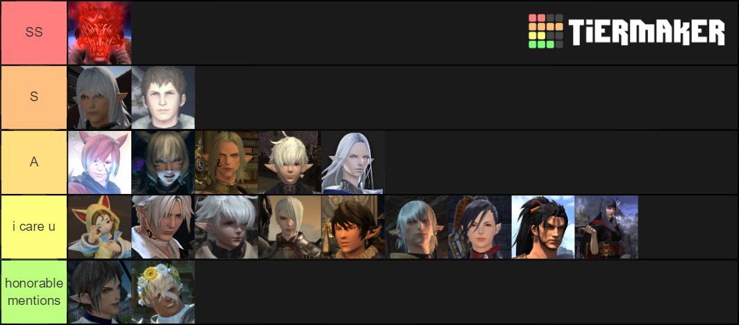 FFXIV characters Tier List (Community Rankings) - TierMaker