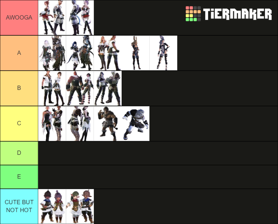 FFXIV Races Tier List (Community Rankings) - TierMaker