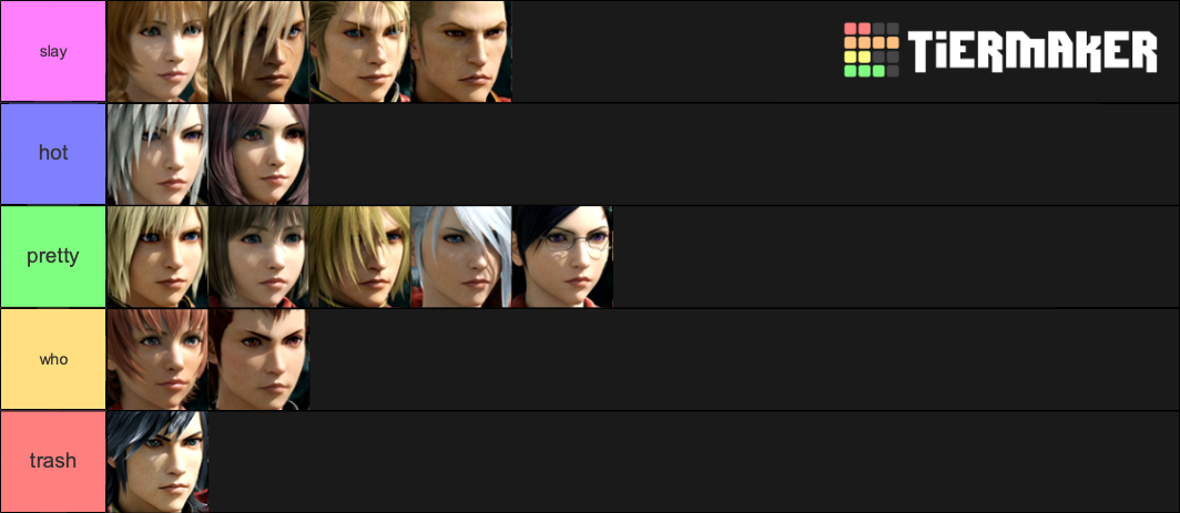 Final Fantasy Type-0 Characters Tier List (Community Rankings) - TierMaker