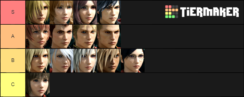 Final Fantasy Type-0 Characters Tier List (Community Rankings) - TierMaker