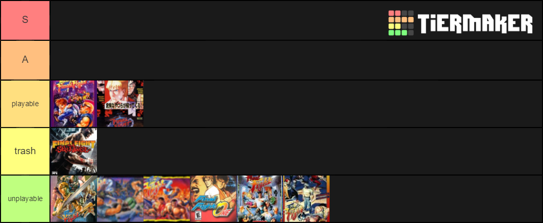 Final Fight Tier List (Community Rankings) - TierMaker