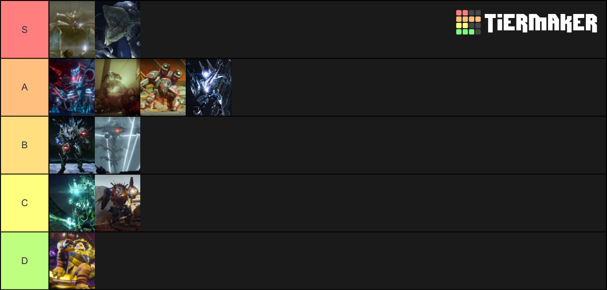 Final Raid Bosses of Destiny Tier List (Community Rankings) - TierMaker