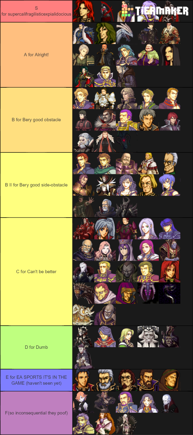 Fire Emblem Antagonists/Villains Tier List (Community Rankings) - TierMaker