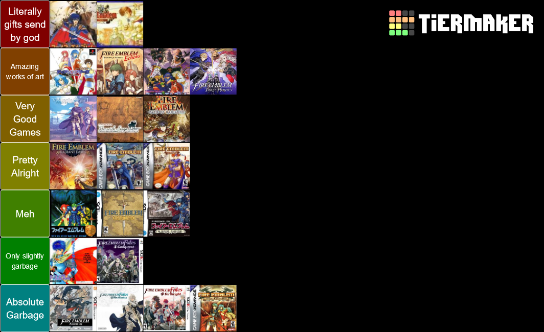 Fire Emblem Game Tier List (Community Rankings) - TierMaker