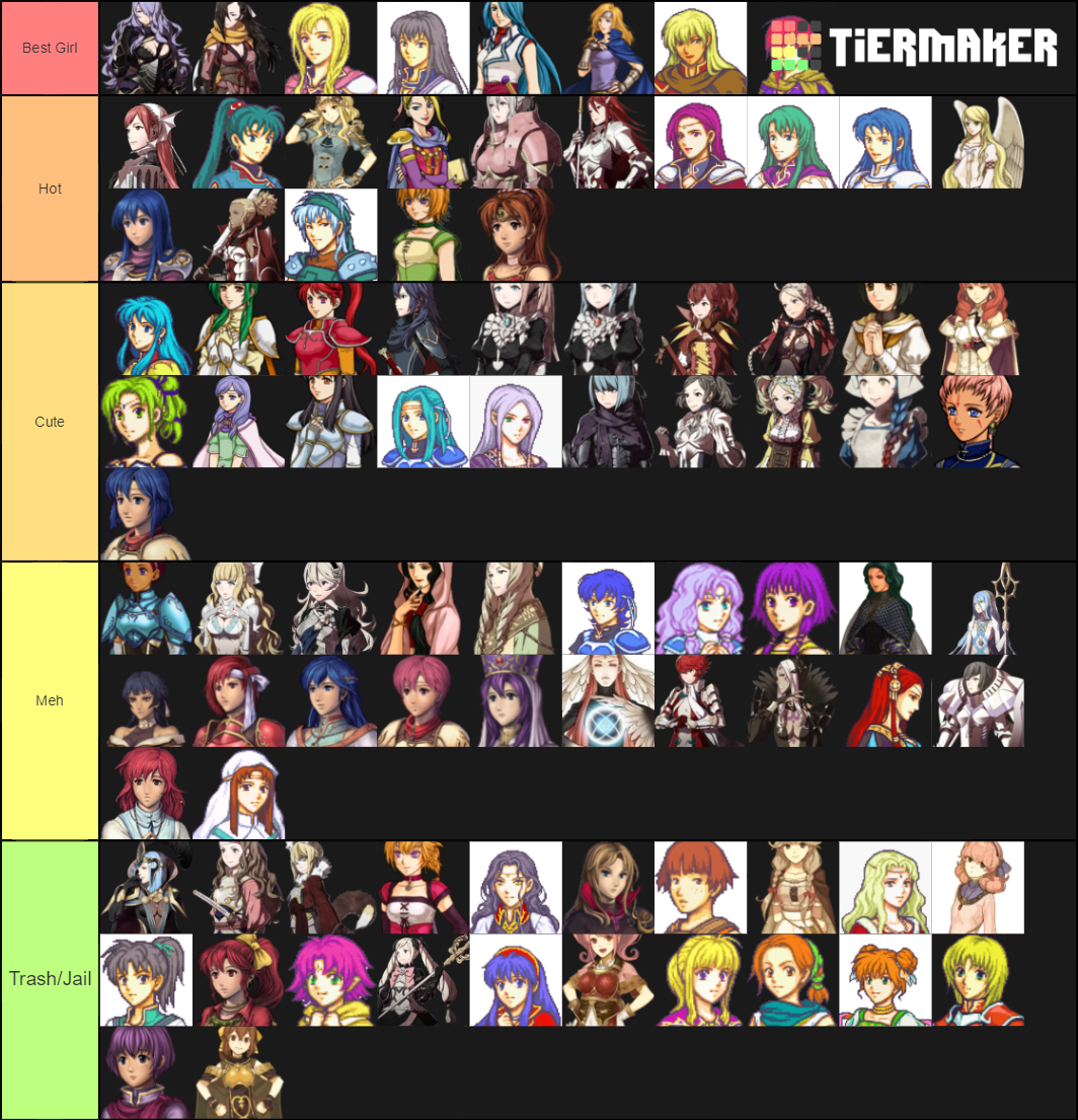 fire emblem girls Tier List (Community Rankings) - TierMaker
