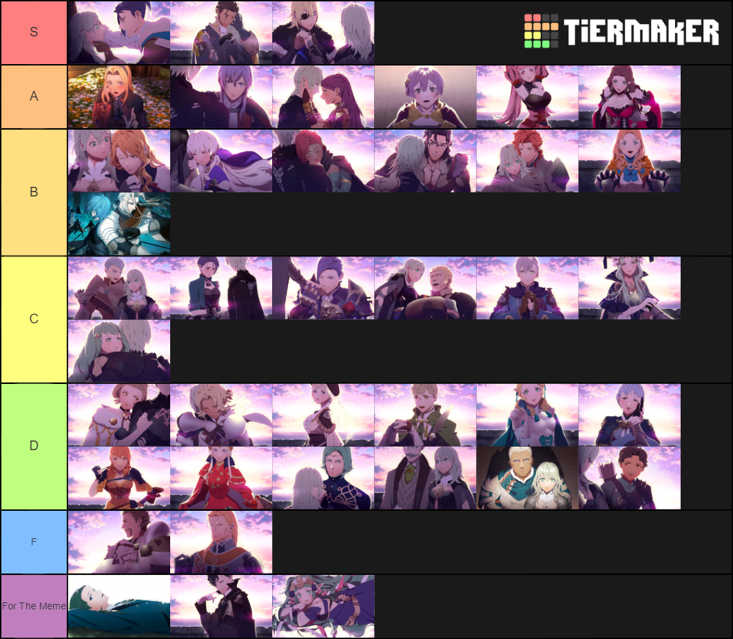 Fire Emblem: Three Houses (S Supports) Tier List (Community Rankings ...