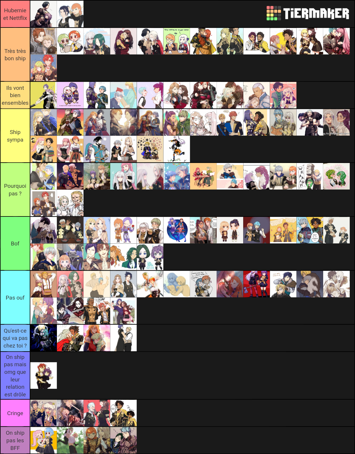 Fire Emblem: Three Houses Ship Tier List (Community Rankings) - TierMaker