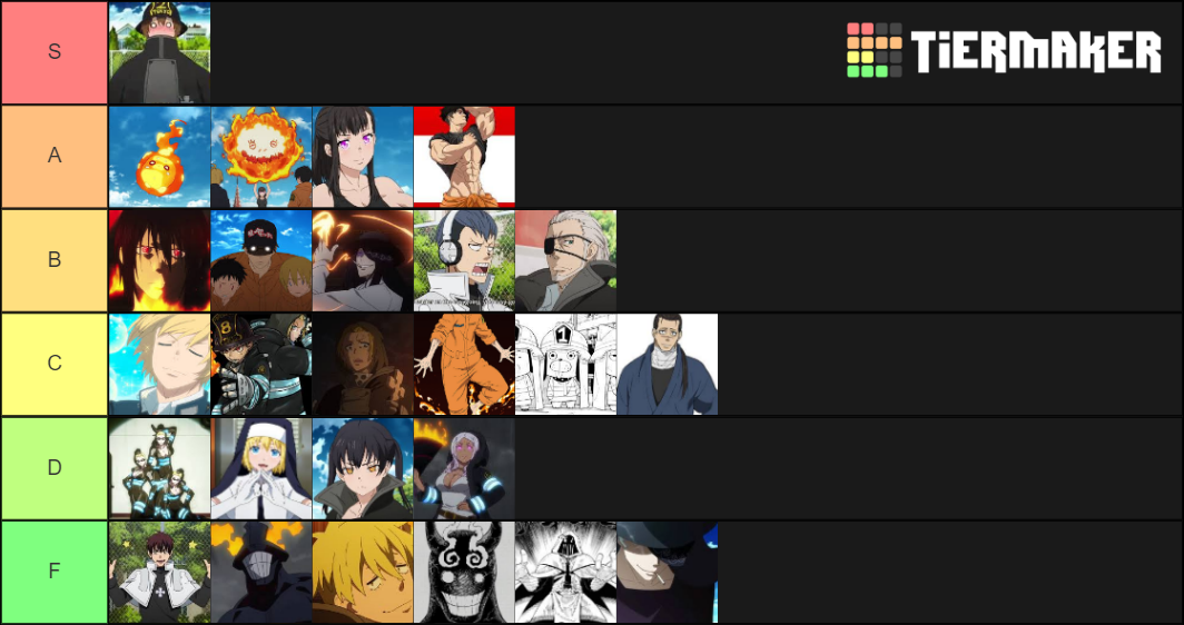 Fire Force Tier List (Community Rankings) - TierMaker