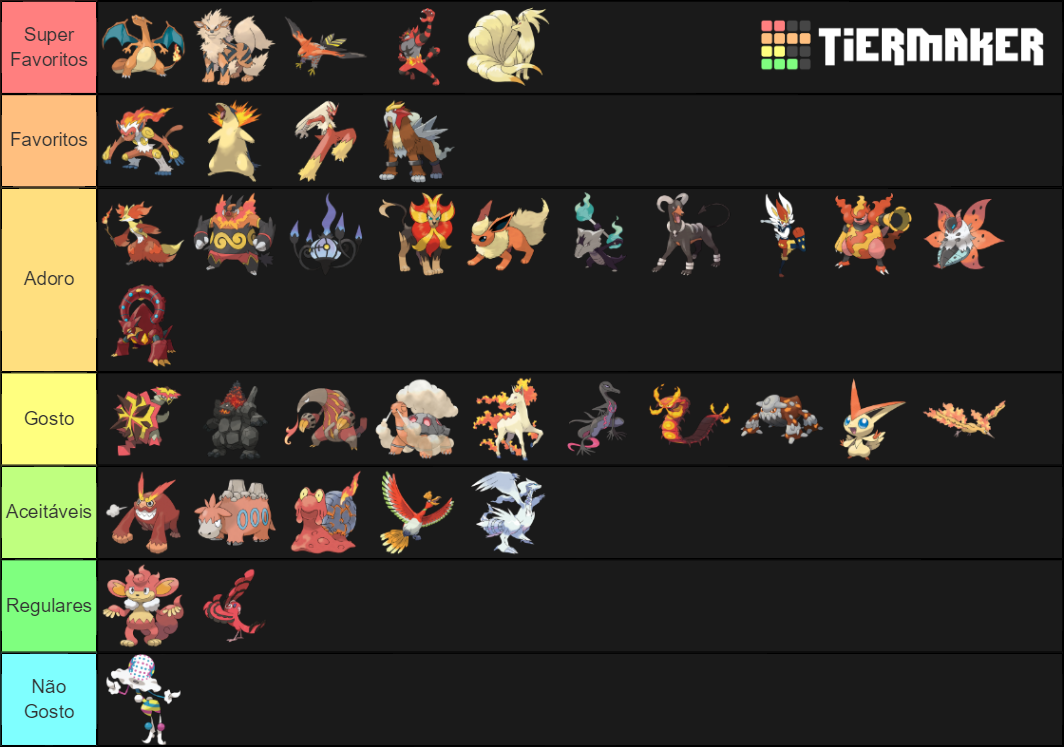 Fire Pokémon Tier List (Community Rankings) - TierMaker