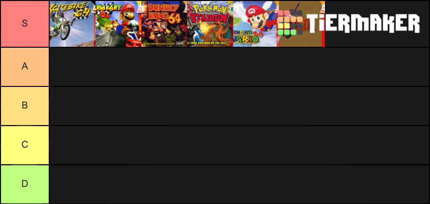 First Party N64 Games Tier List (Community Rankings) - TierMaker