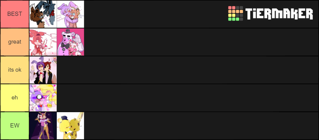 fnaf ships Tier List (Community Rankings) - TierMaker