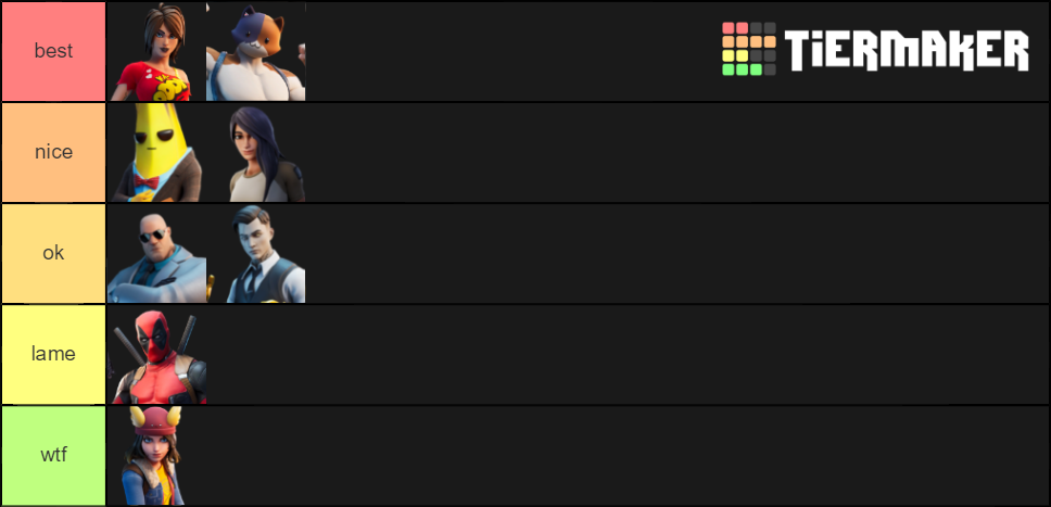 fortnite ch2-s2 skins Tier List (Community Rankings) - TierMaker