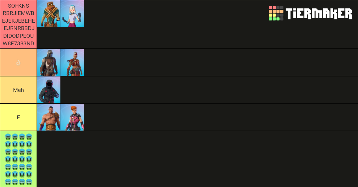 Fortnite chapter 2 Season 5 Battle Pass Skins Tier List (Community ...