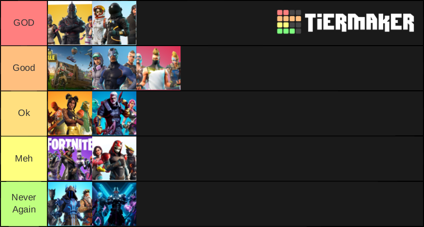 Fortnite Seasons Tier List (Community Rankings) - TierMaker