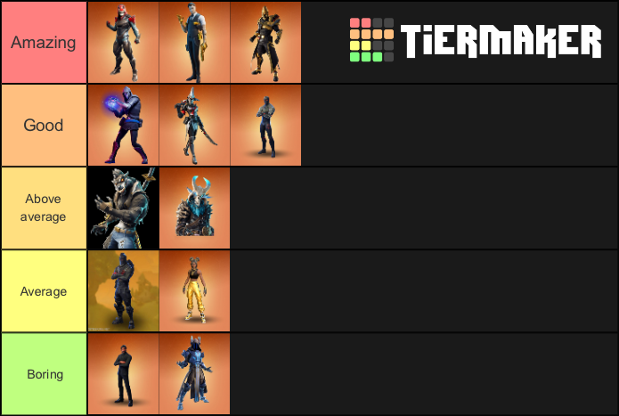 Fortnite tier 100 skin Tier List (Community Rankings) - TierMaker