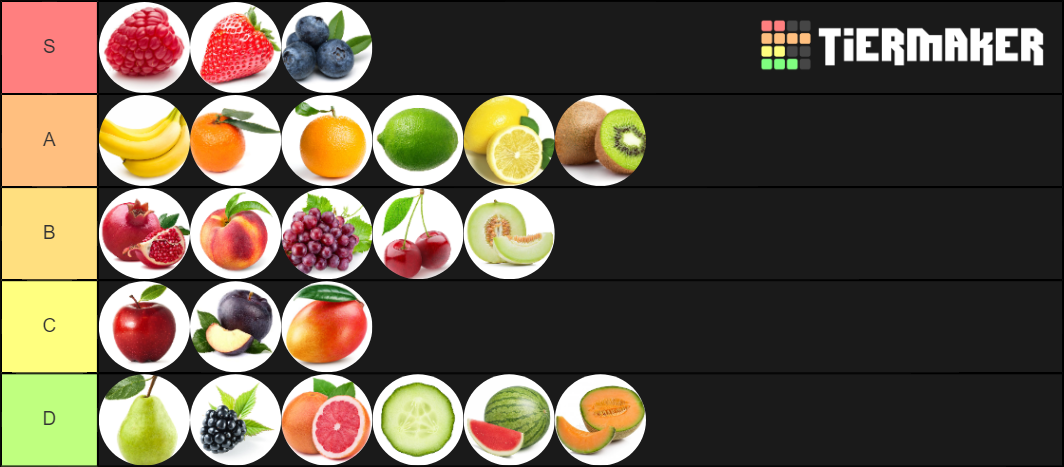 Fruit Rankings Tier List (Community Rankings) - TierMaker