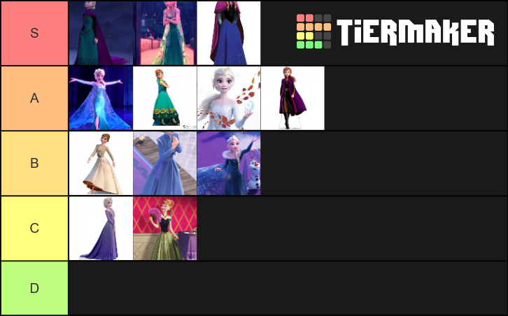 Frozen Outfits Tier List (Community Rankings) - TierMaker