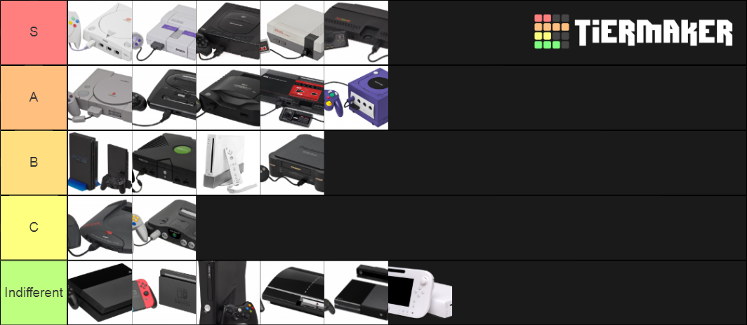game consoles Tier List (Community Rankings) - TierMaker