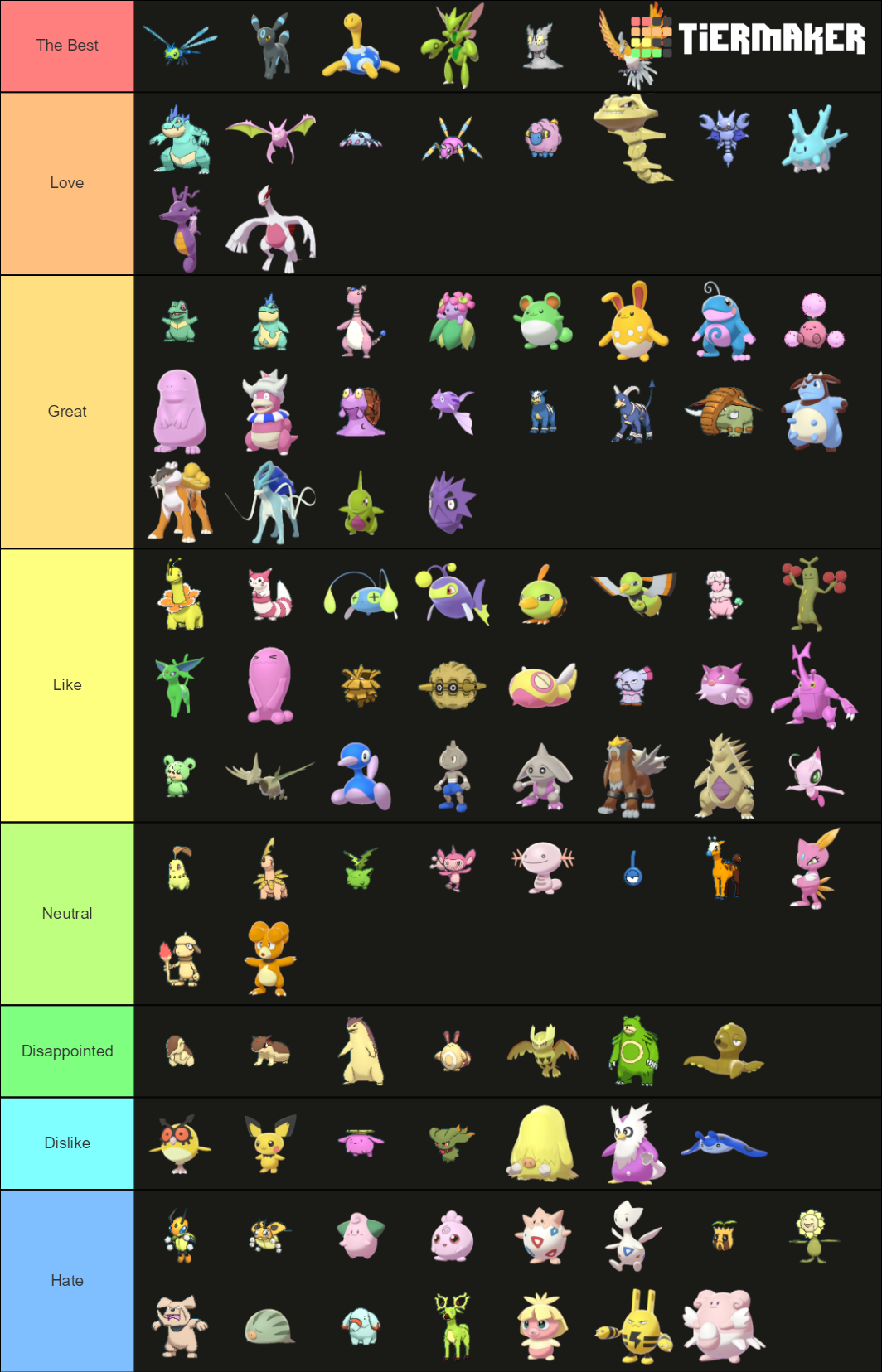Gen 2 Pokemon Shinies Tier List (Community Rank) - TierMaker
