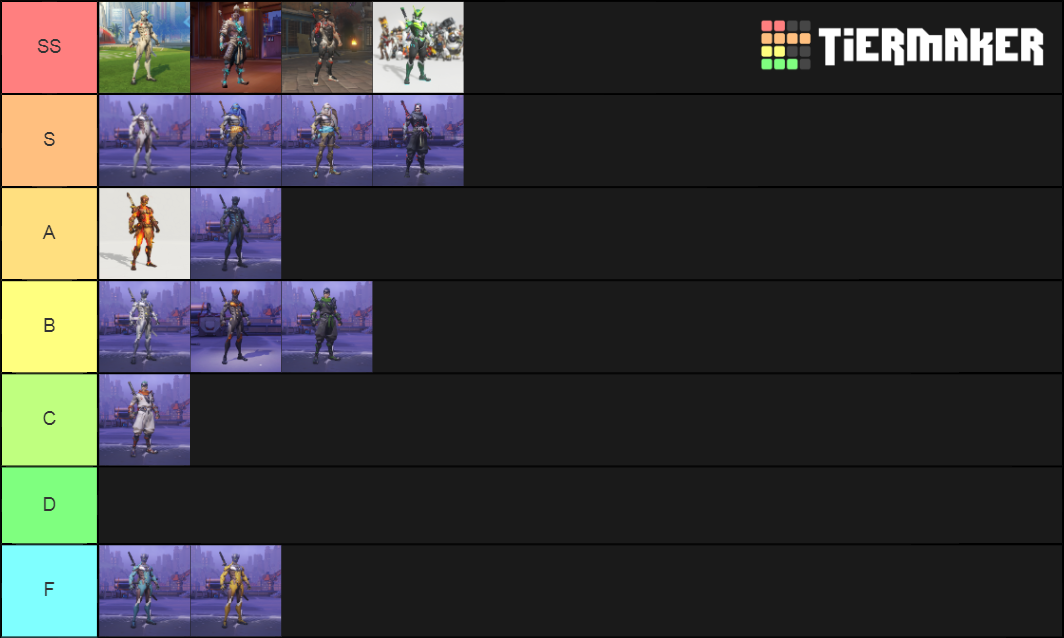 Genji Skins Tier List (Community Rankings) - TierMaker