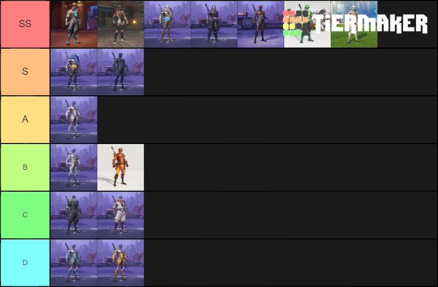 Genji Skins Tier List (Community Rankings) - TierMaker