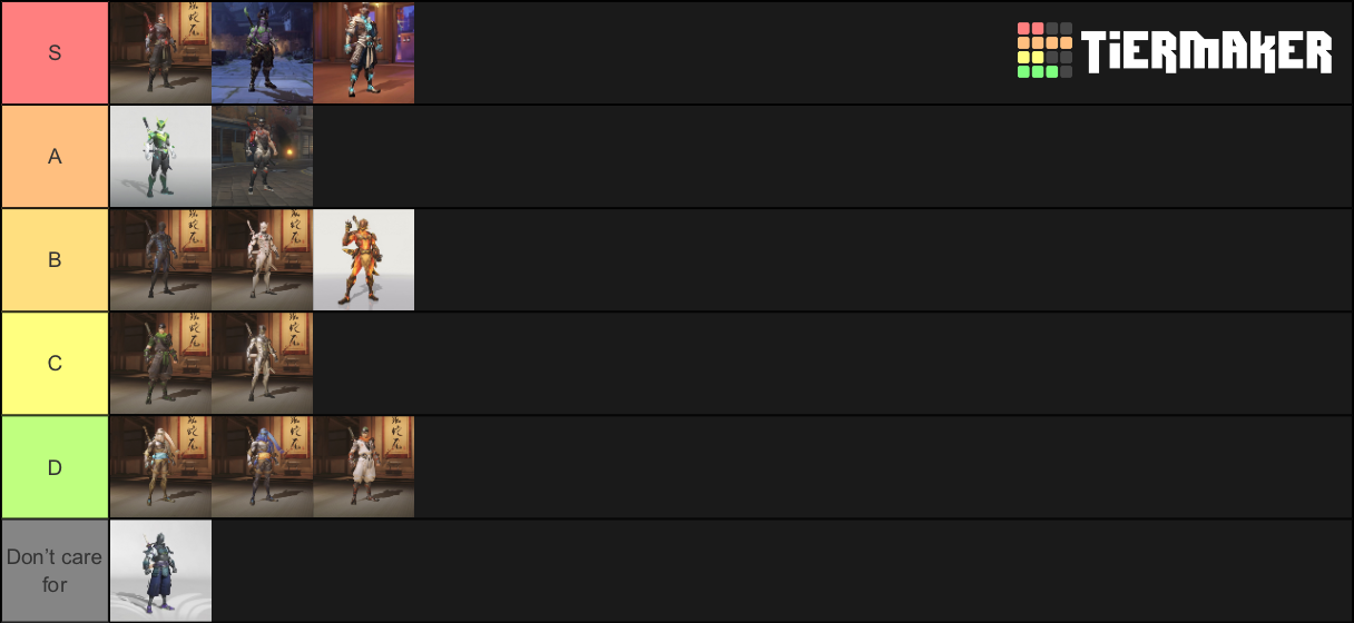 Genji Skins Tier List (Community Rankings) - TierMaker
