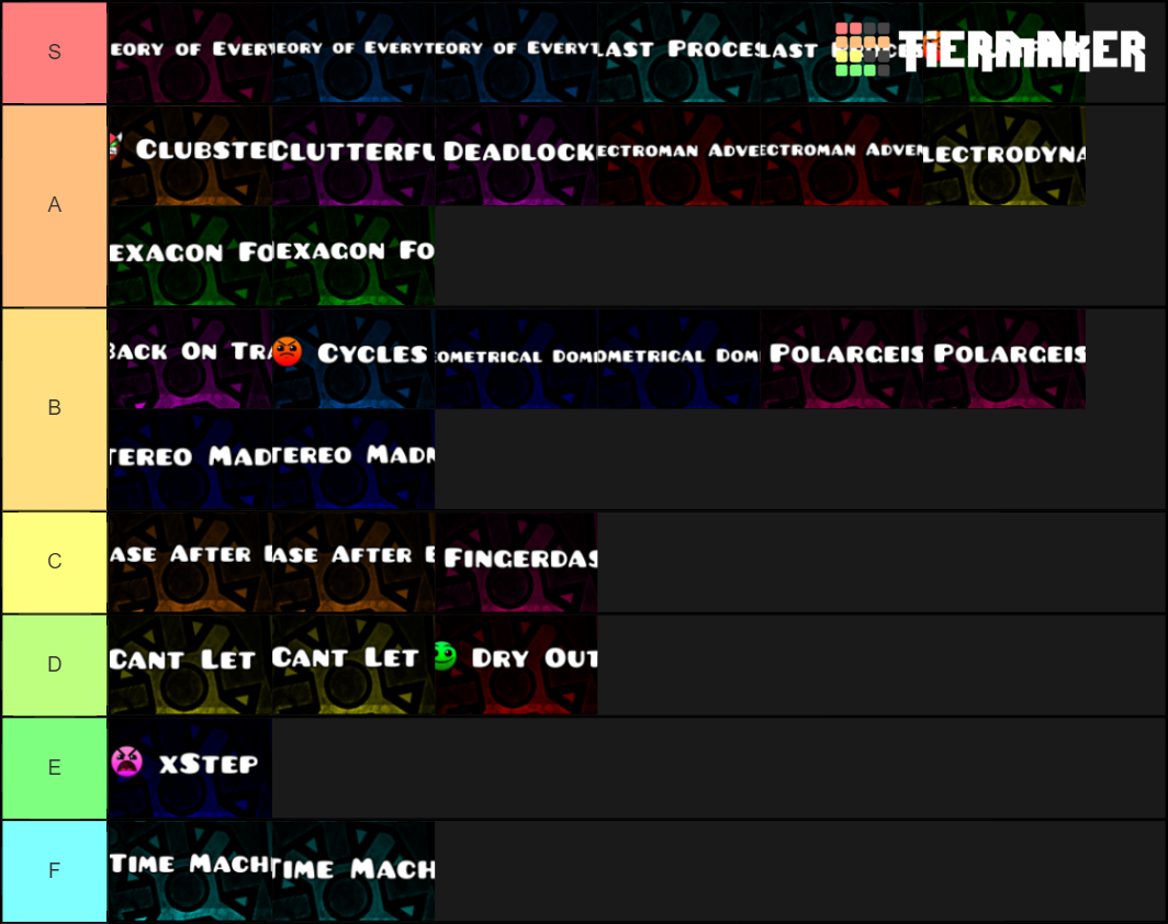 Geometry Dash Main Levels ! Tier List (Community Rankings) - TierMaker