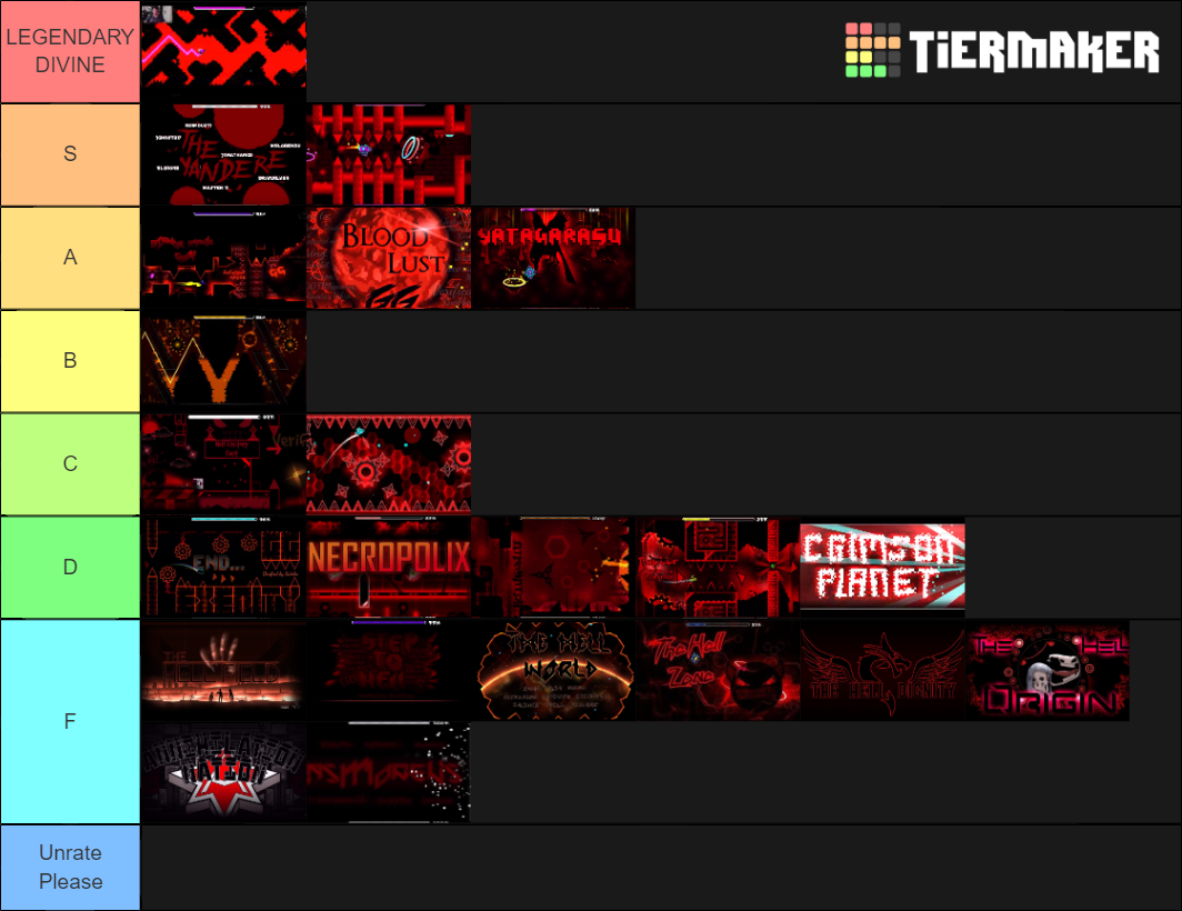 Geometry Dash Red Extreme Demons Tier List (Community Rankings) - TierMaker