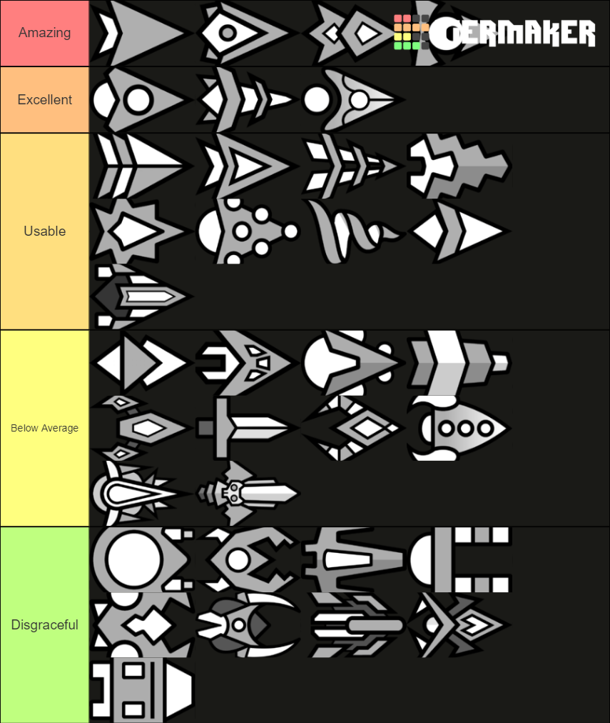 Geometry Dash Waves Tier List (Community Rankings) - TierMaker