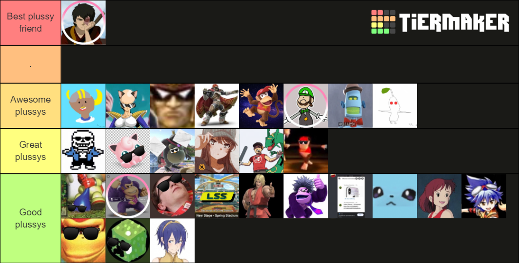 gimmickyplussy's super great ultimate awesome cool Tier List (Community ...